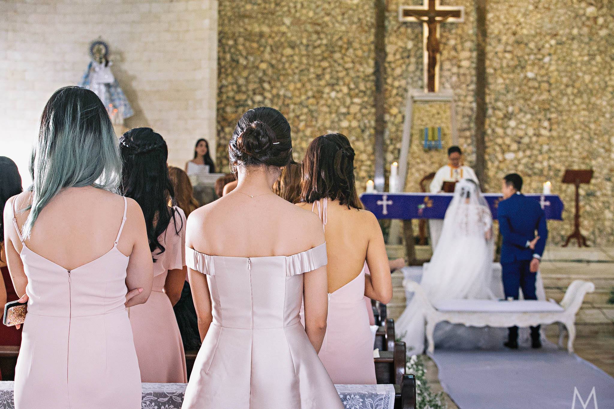 Tom Yeung & Ehra Madrigal's A Maroon and Pink Church Wedding in Boracay ...