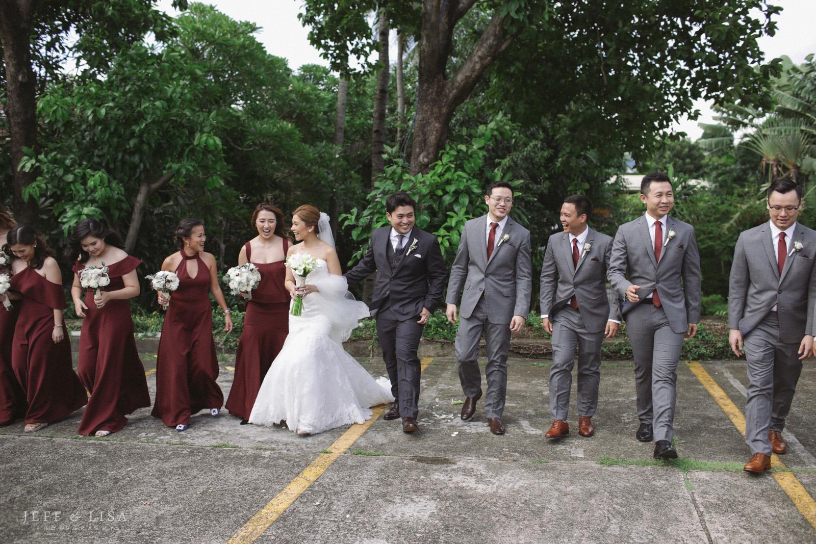 Jericson & Sharlyn's A Maroon & Grey Themed Church Wedding in Makati ...