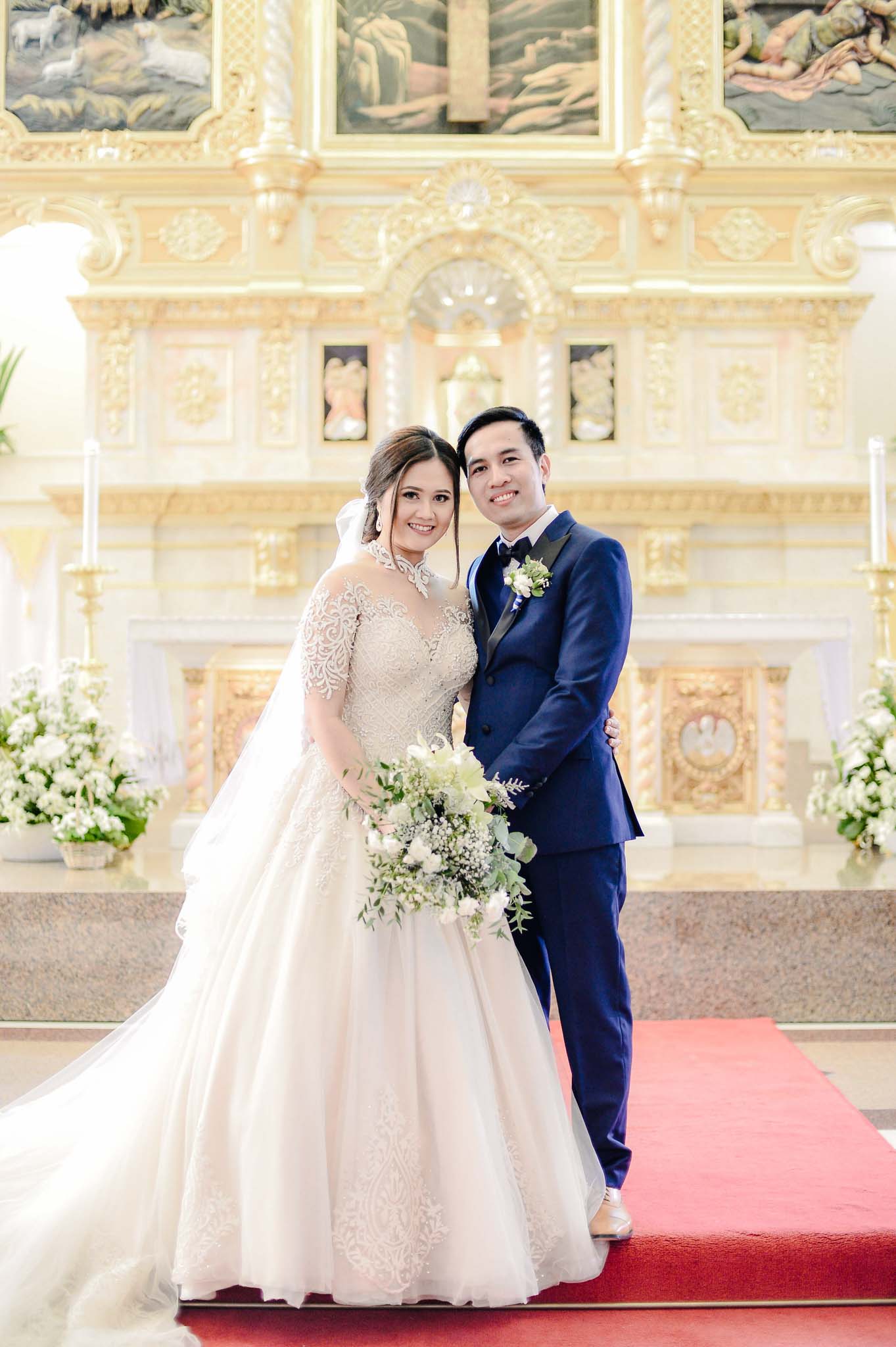 Francis & Kaycee's A Navy Blue Themed Church Wedding In Muntinlupa ...