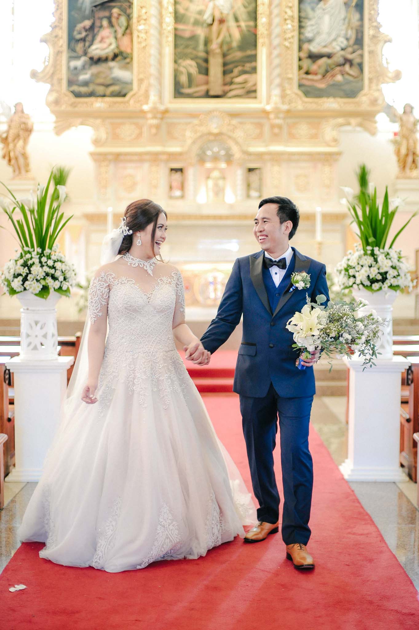 Francis & Kaycee's A Navy Blue Themed Church Wedding In Muntinlupa ...